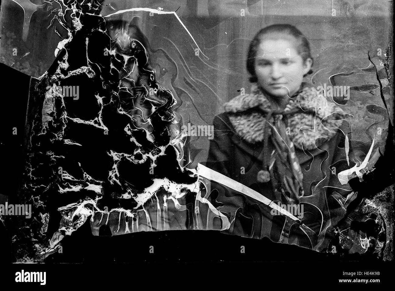 Portraits of Two People, Costica Acsinte Archive, Romania Stock Photo ...