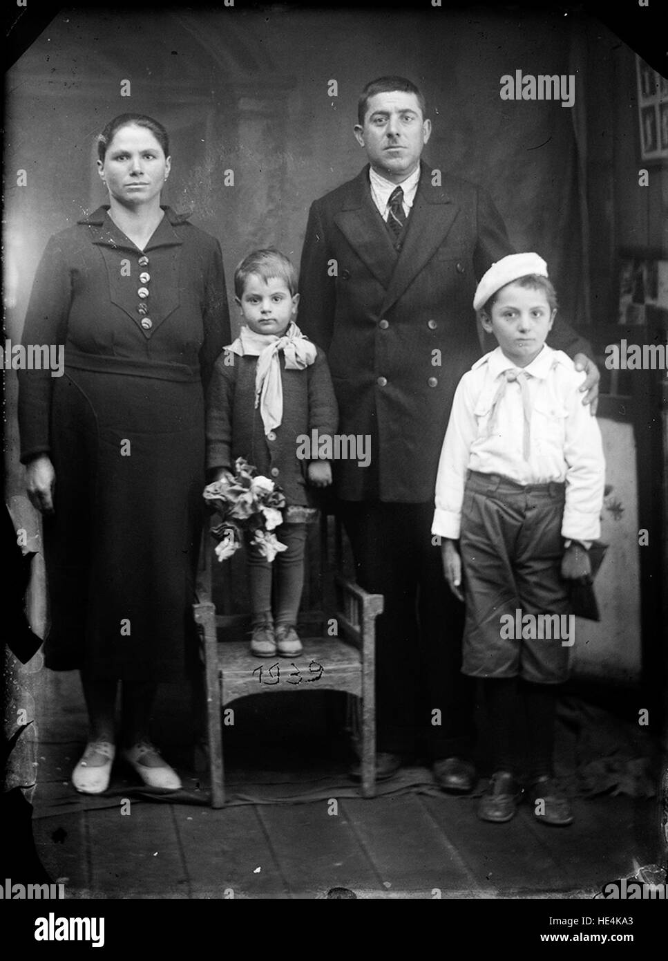A historic family portrait taken in 1939 by Costica Acsinte, capturing ...