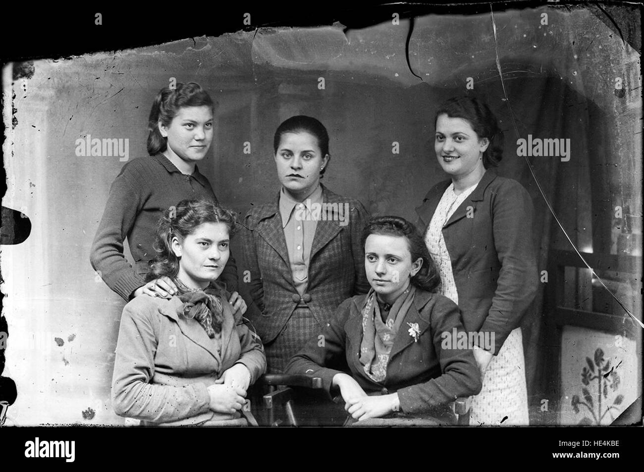 A group of Romanian women photographed by Costica Acsinte, capturing ...