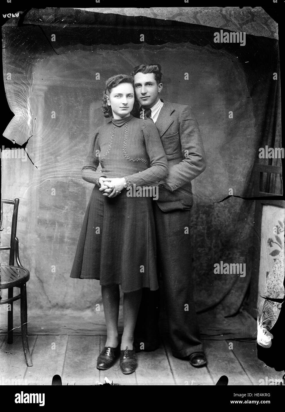 A couple photographed in Romania in the early 20th century, from the ...