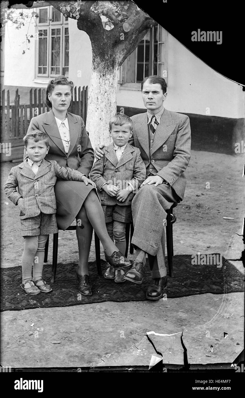Portrait of a family from Ialomita, Romania, captured as part of the ...