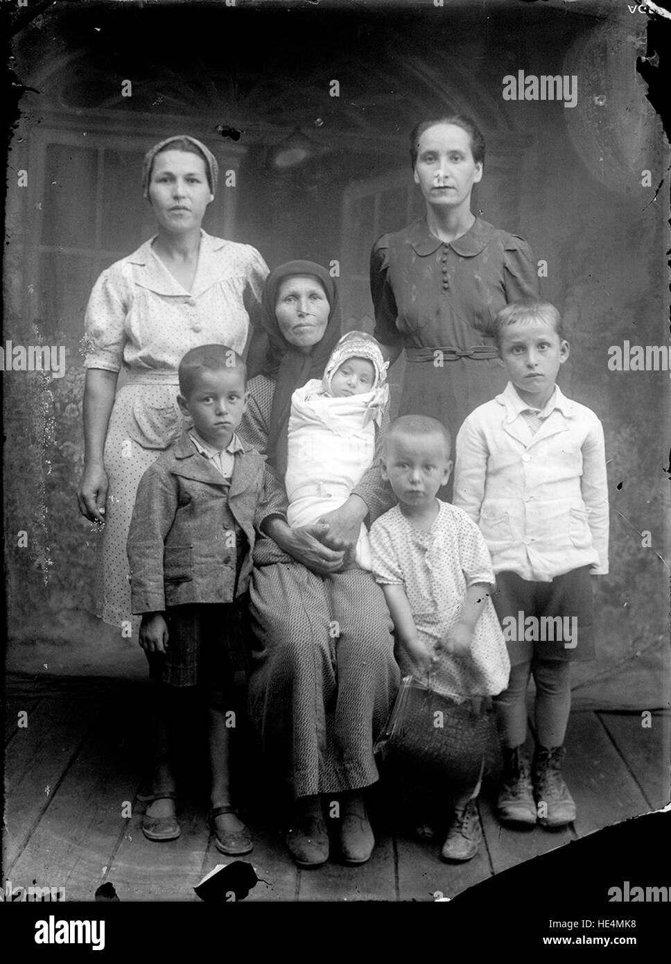 A family portrait from the Costica Acsinte Archive, reflecting Romanian ...