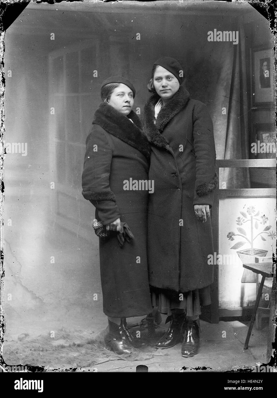 A photograph showing two women from rural Romania, taken on February 9 ...