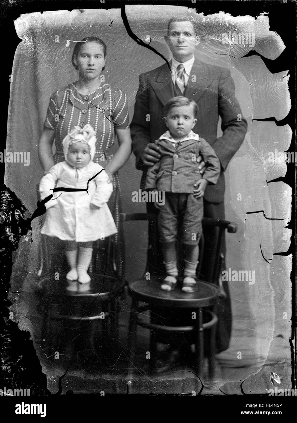 A portrait of a family captured in Ialomita, Romania, in 2015, part of ...