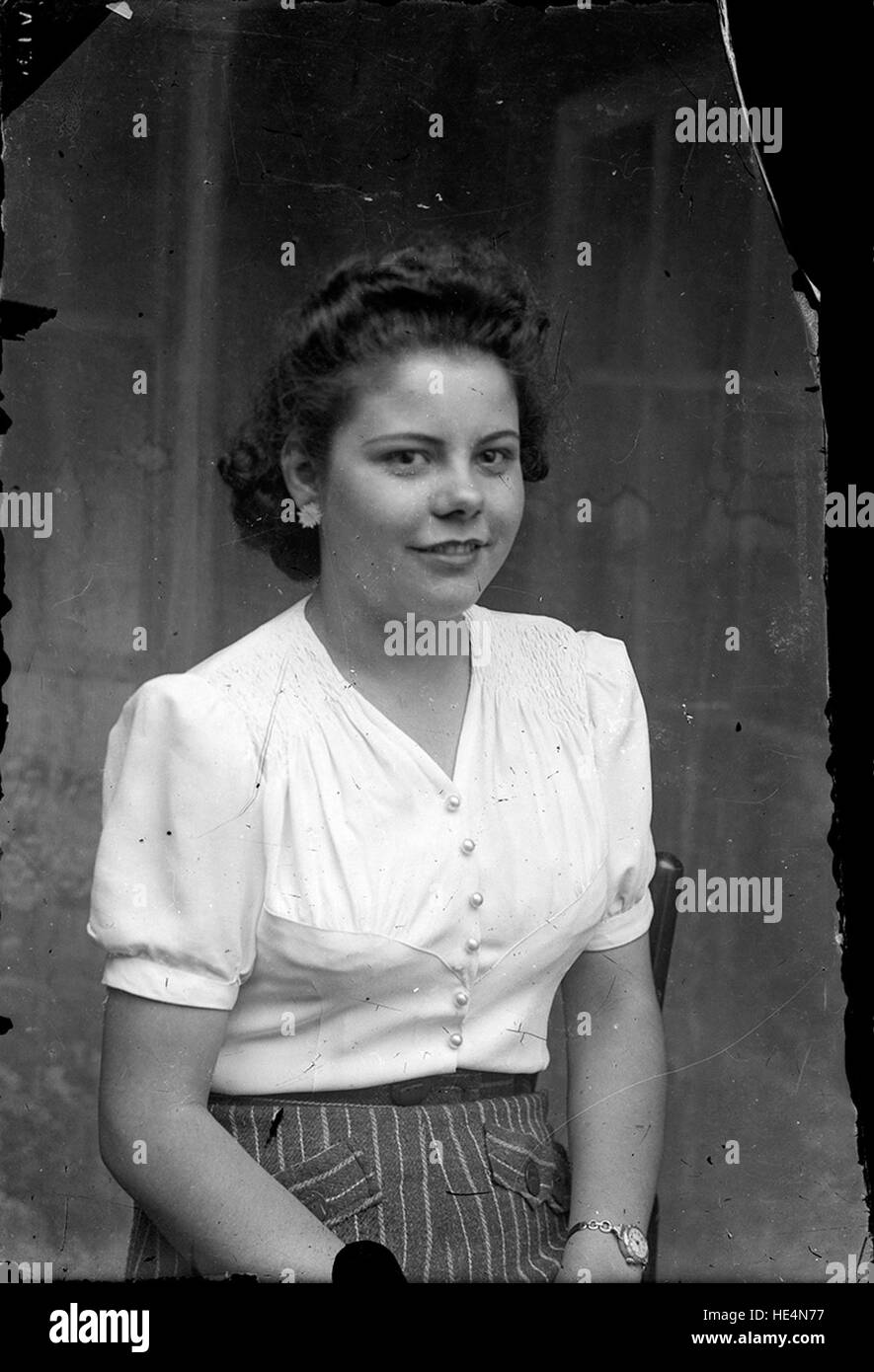 A portrait of a young woman from Ialomița, Romania, captured in a ...