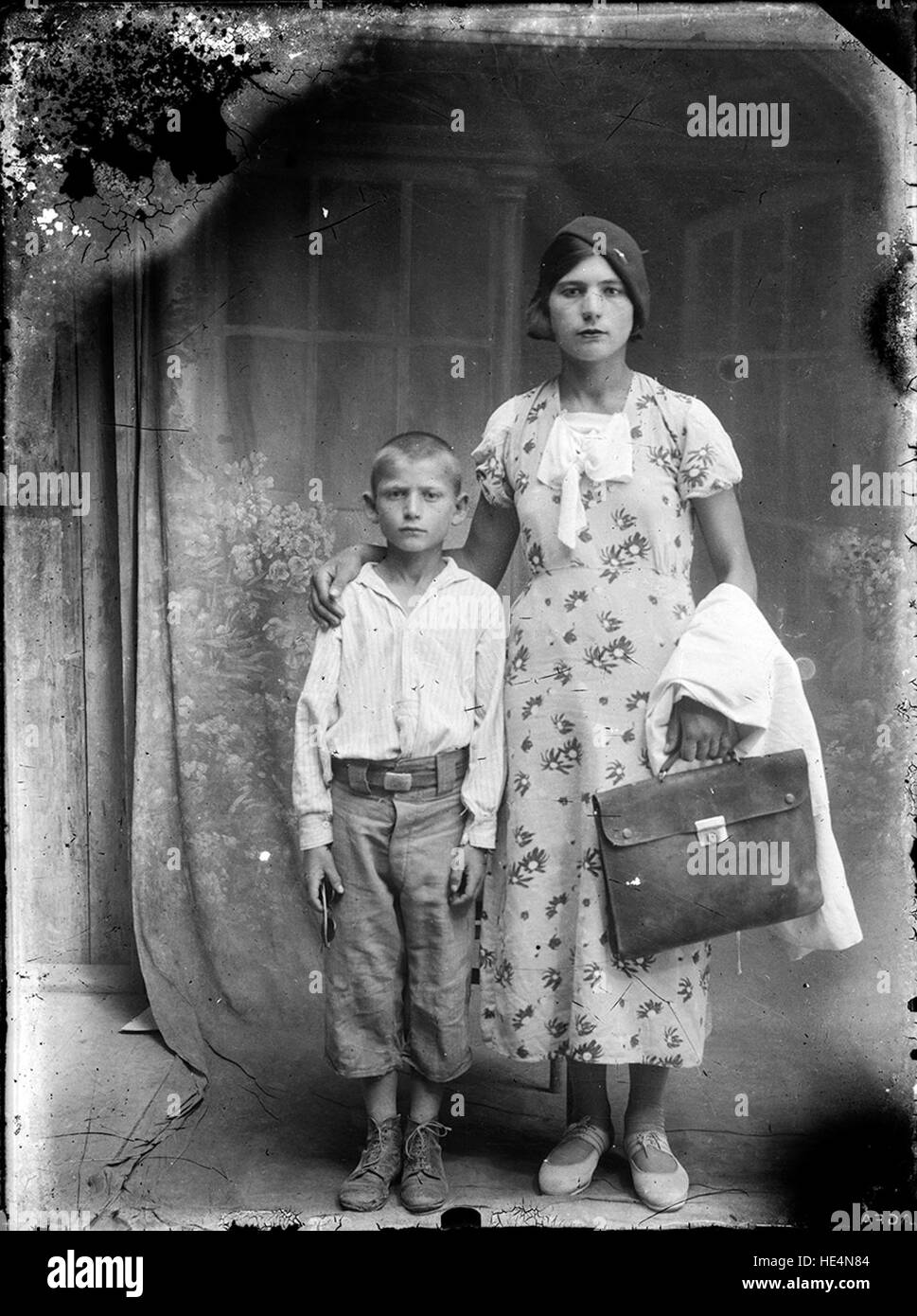 A historic portrait of a Romanian mother and child, taken by Costica ...