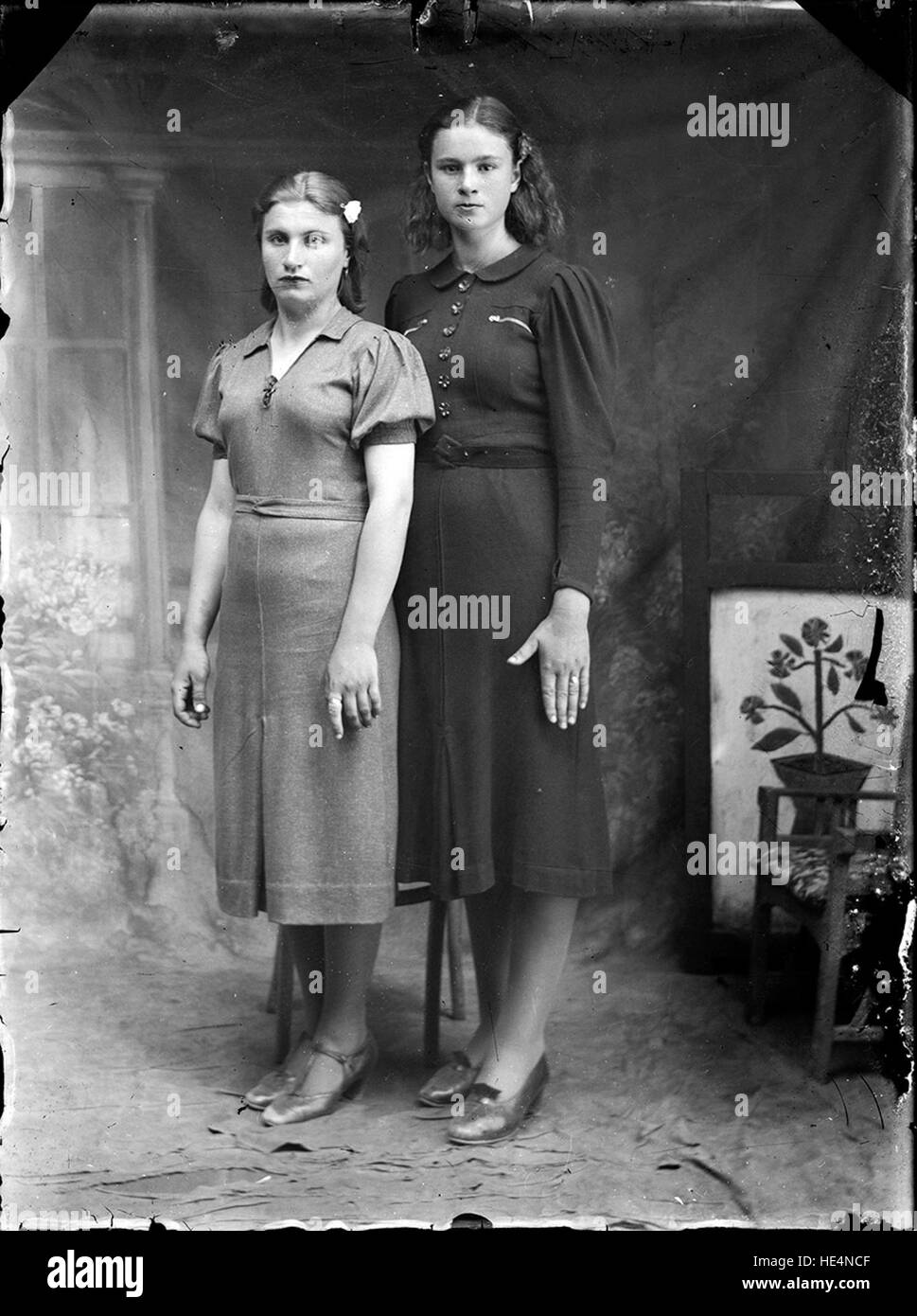 Two women, Costica Acsinte Archive, Ialomita, Romania Stock Photo - Alamy