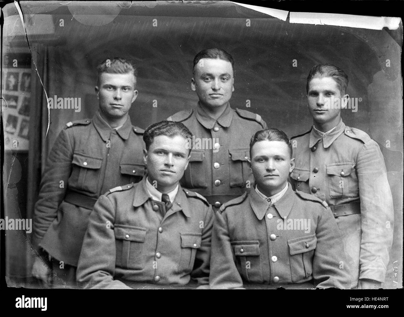A historical photograph of Romanian military personnel from the early ...