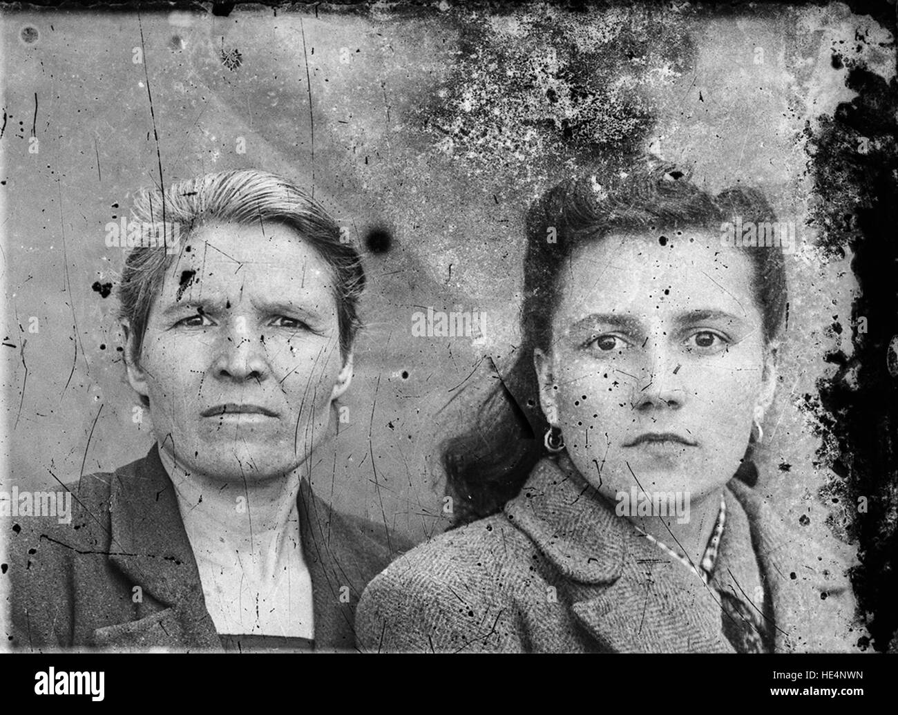 Four portraits, Costica Acsinte Archive, Ialomita, Romania Stock Photo ...