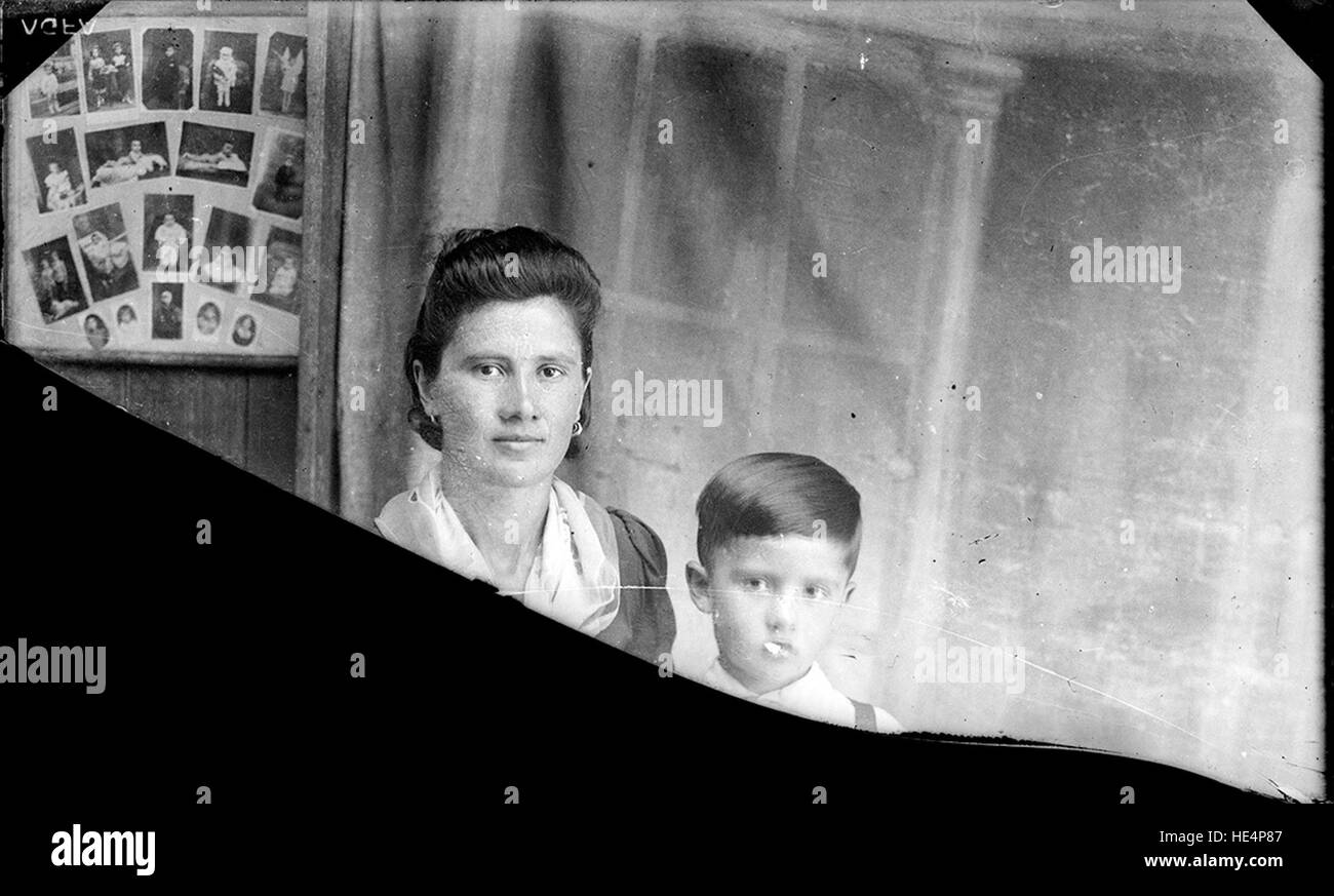 A mother with her child photographed in Ialomița, Romania, preserving a ...
