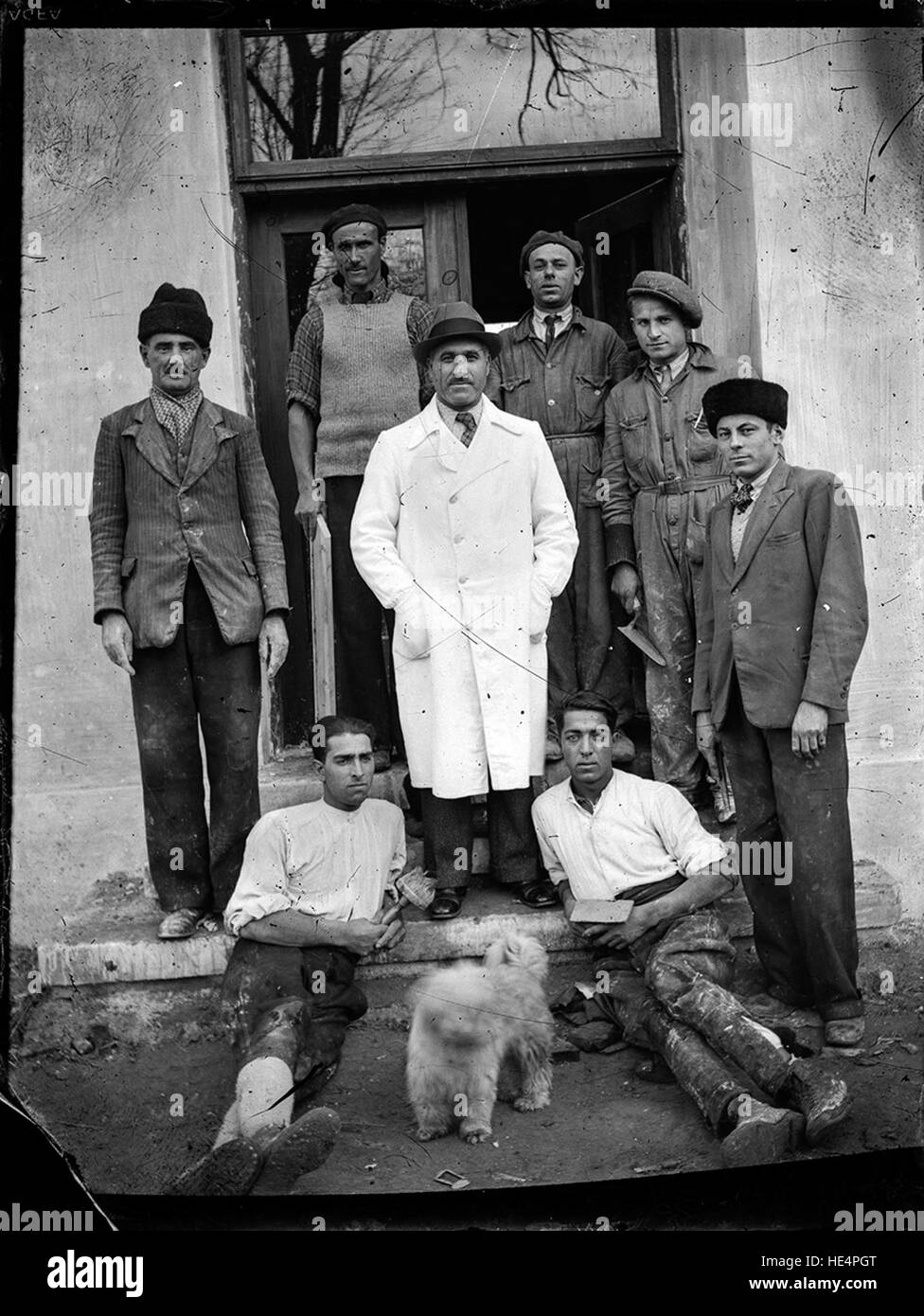 A portrait of a group of men from Romania, captured by Costica Acsinte ...