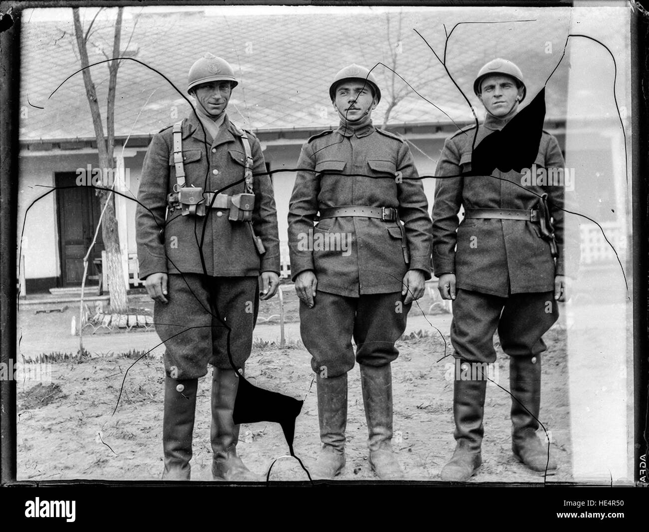 Three cavalry soldiers in military uniforms from 1923/27 and 1934 ...