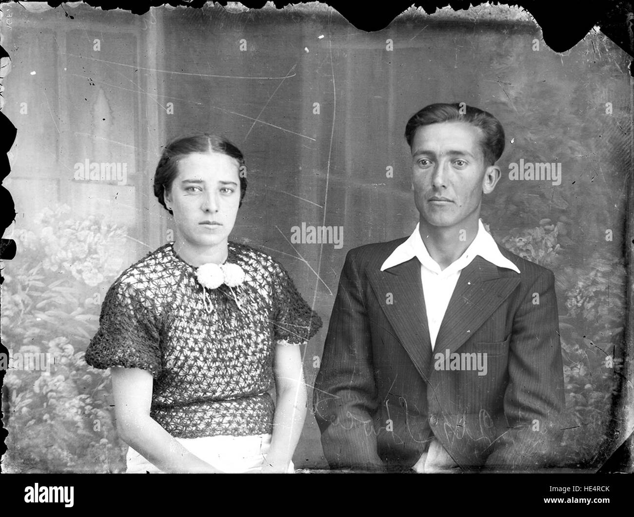 Two images: portraits of historic figures, bygone era, old, ancient ...