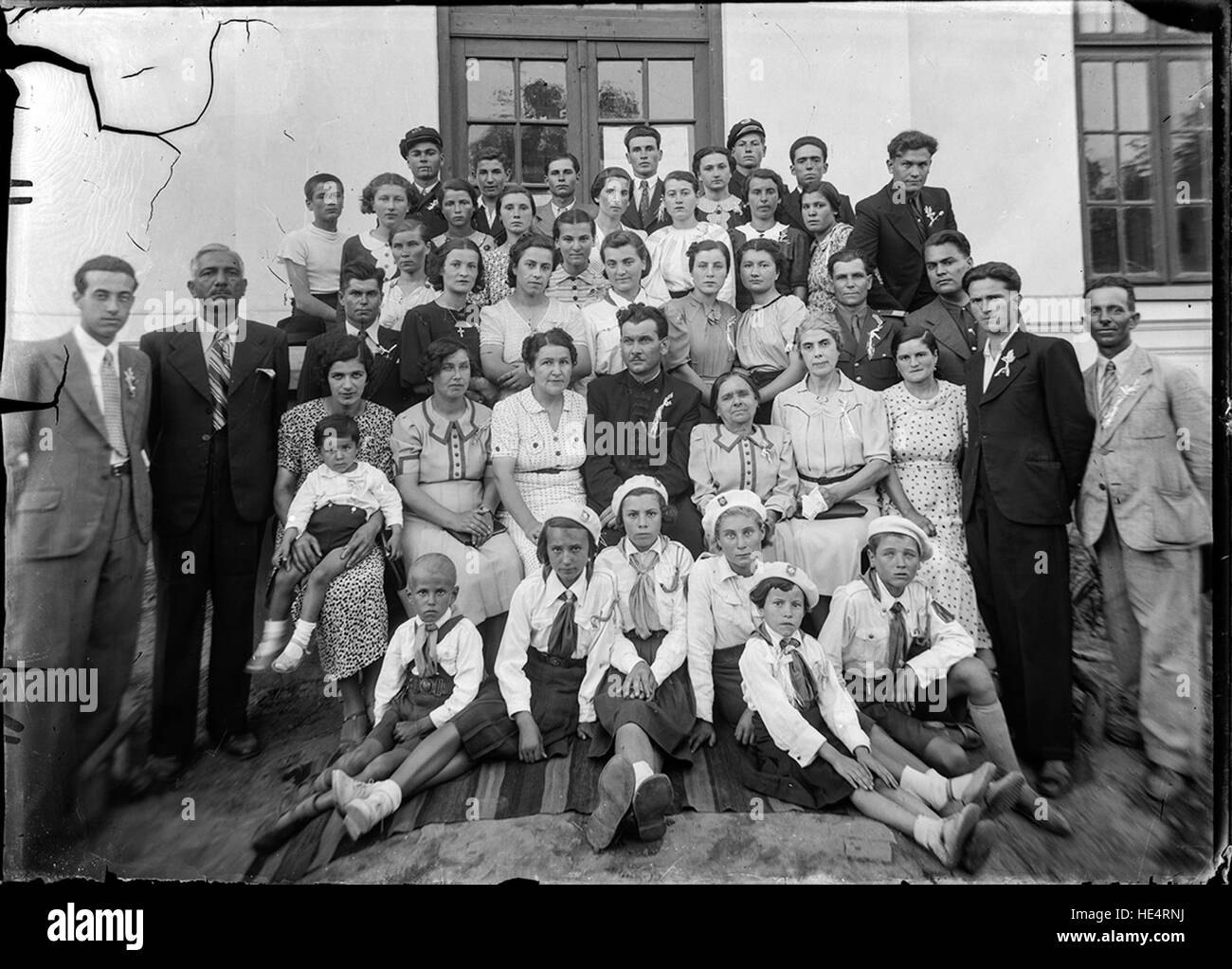 A photograph of a student class in Romania, captured in Ialomita ...