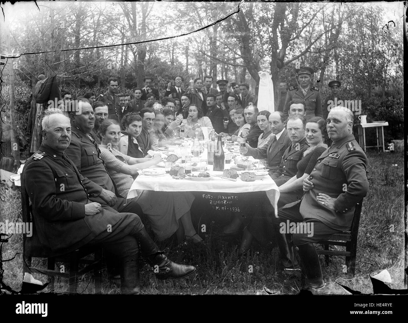 A historical photograph from May 3, 1936, depicting a celebration in ...