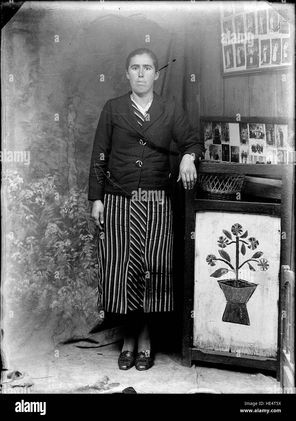 Woman, historic Romanian image, bygone Romanian past, Ialomita, Romania ...