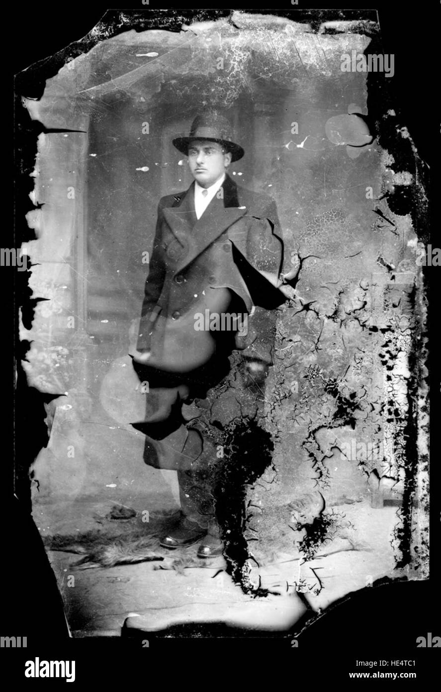 Animal skin hat Black and White Stock Photos & Images - Alamy