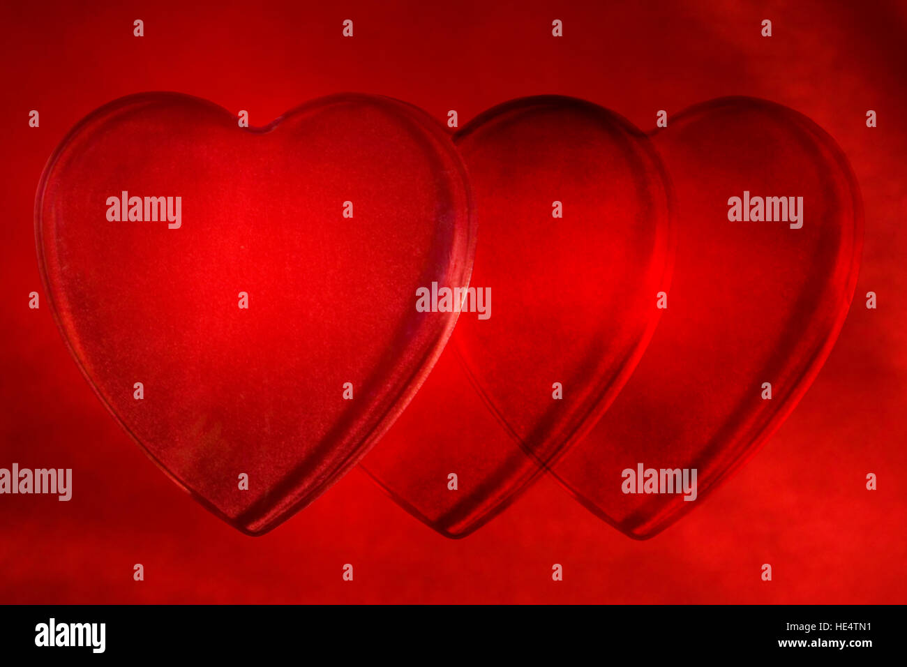 three love hearts joined together Stock Photo - Alamy