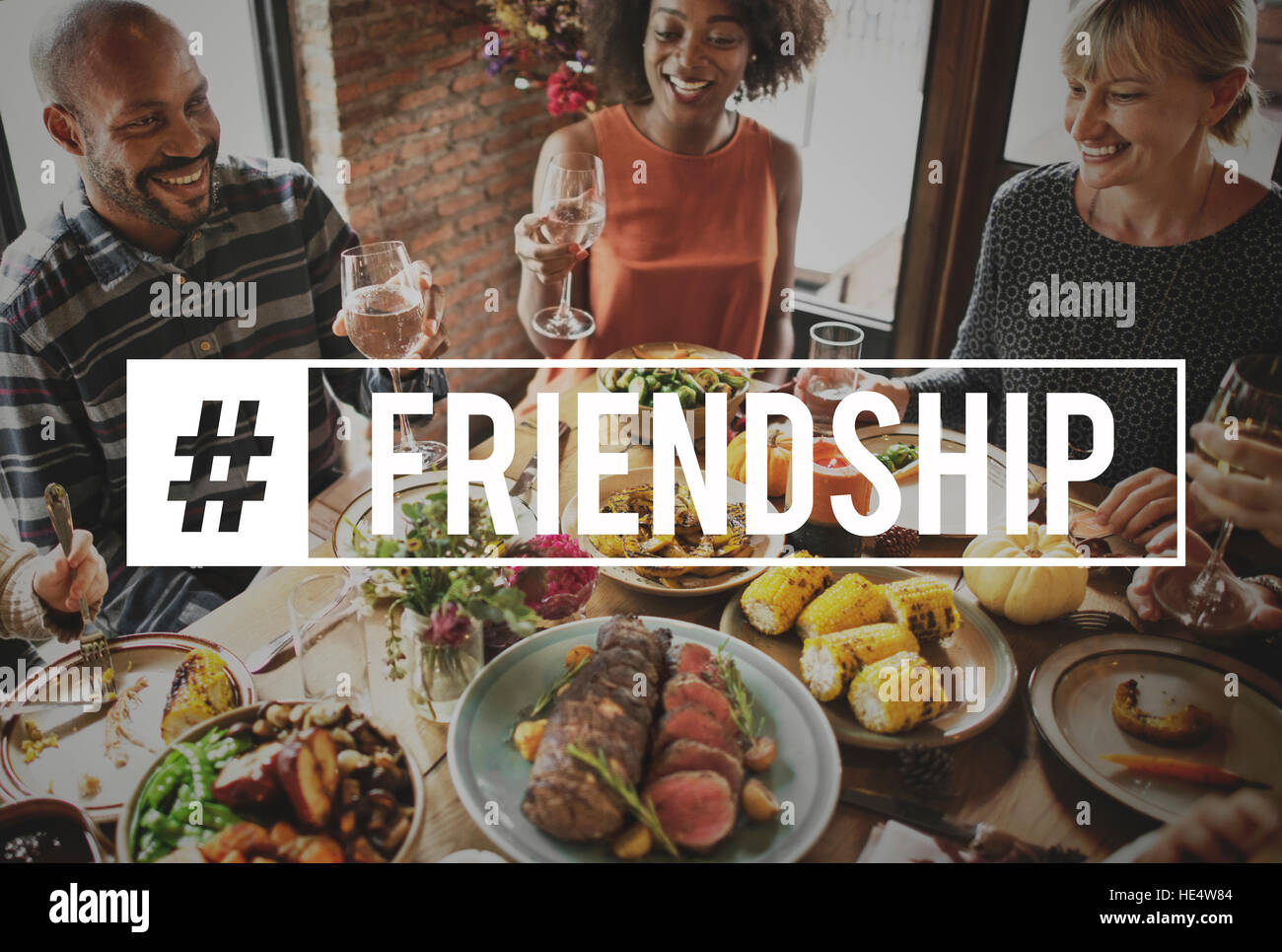 Celebration Family Thanksgiving Friendship Fun Stock Photo - Alamy