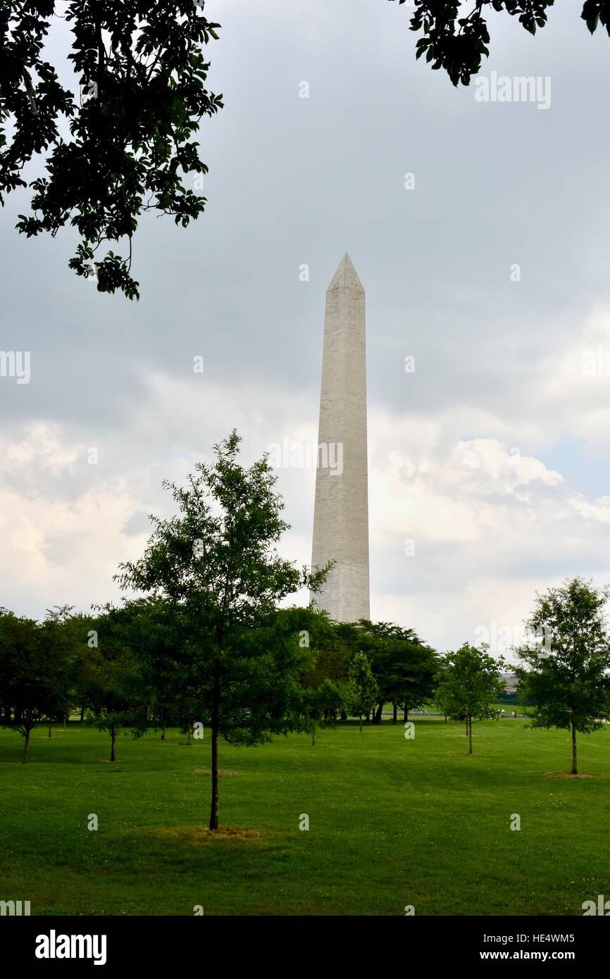 The Washington monument at the National Mall in Washington DC Stock ...