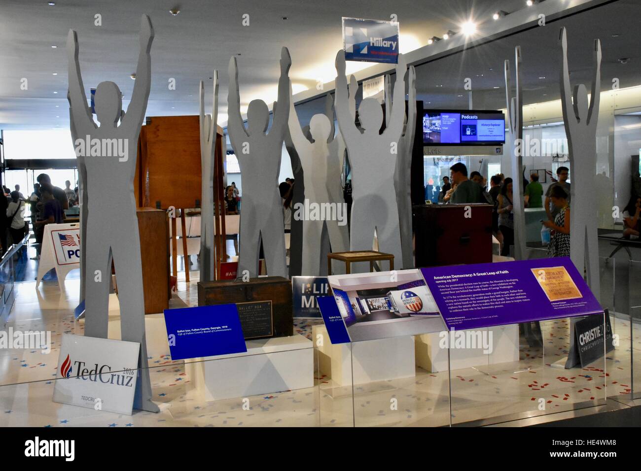 Cardboard cutouts of government officials campaigning in the ...