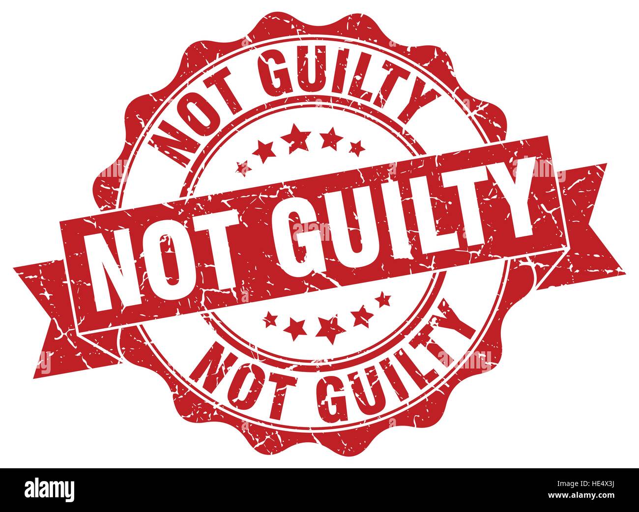 not guilty stamp. sign. seal Stock Vector Image & Art - Alamy