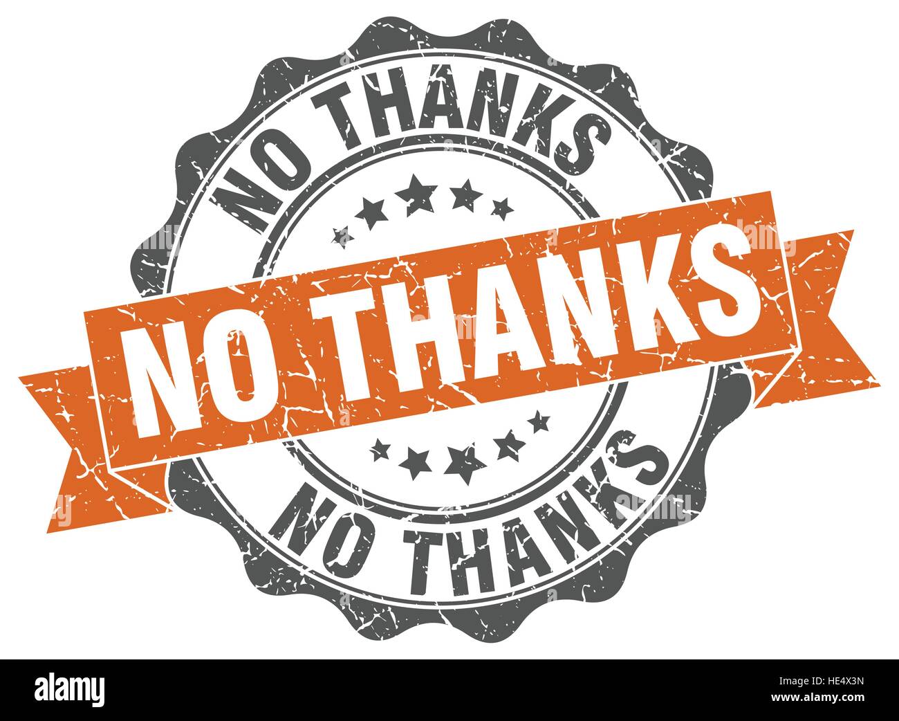 no thanks stamp. sign. seal Stock Vector Image & Art - Alamy