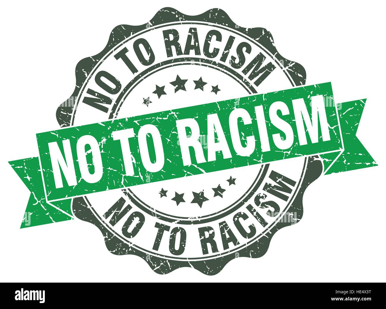 no to racism stamp. sign. seal Stock Vector Image & Art - Alamy