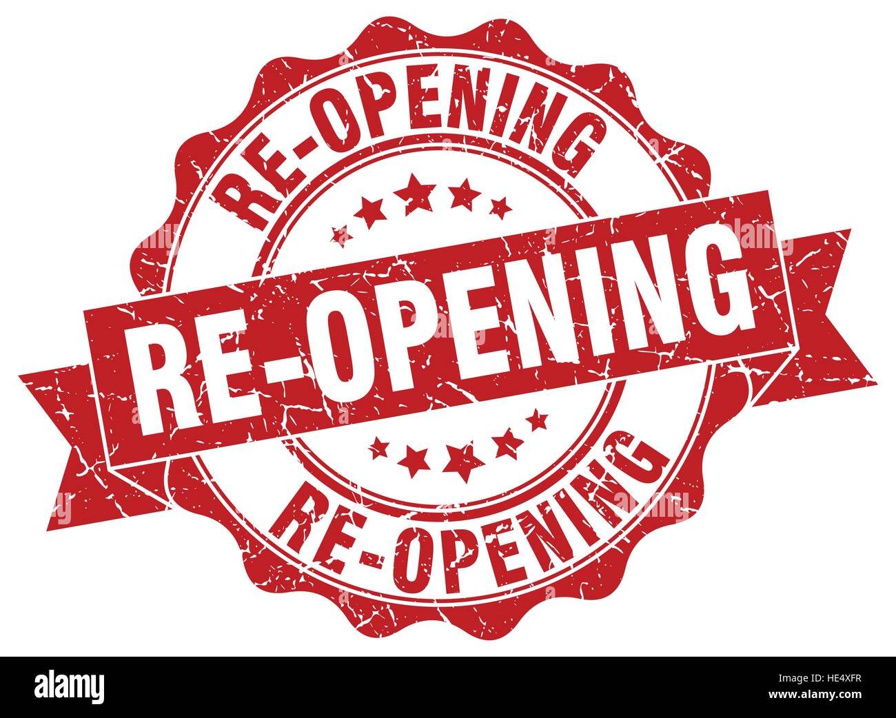 re-opening stamp. sign. seal Stock Vector Image & Art - Alamy