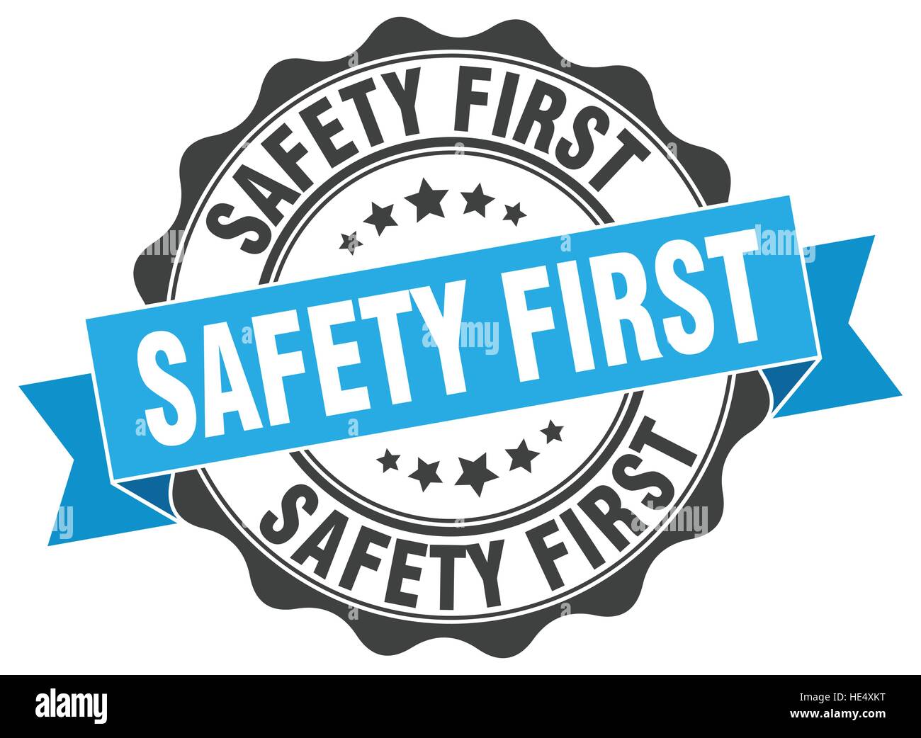 Safety first stamp sign seal hi-res stock photography and images - Alamy
