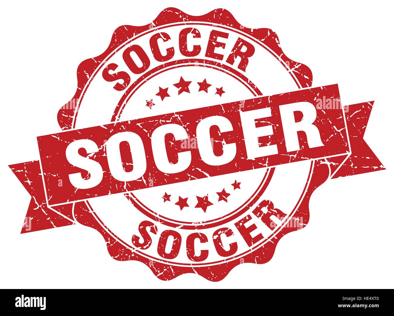Soccer sign round ribbon hi-res stock photography and images - Alamy