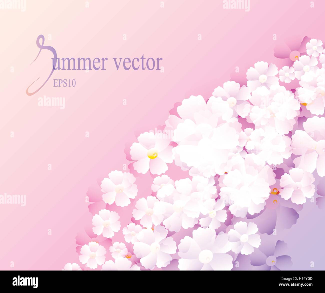 Gentle pink background with cherry blossoms for a romantic design ...