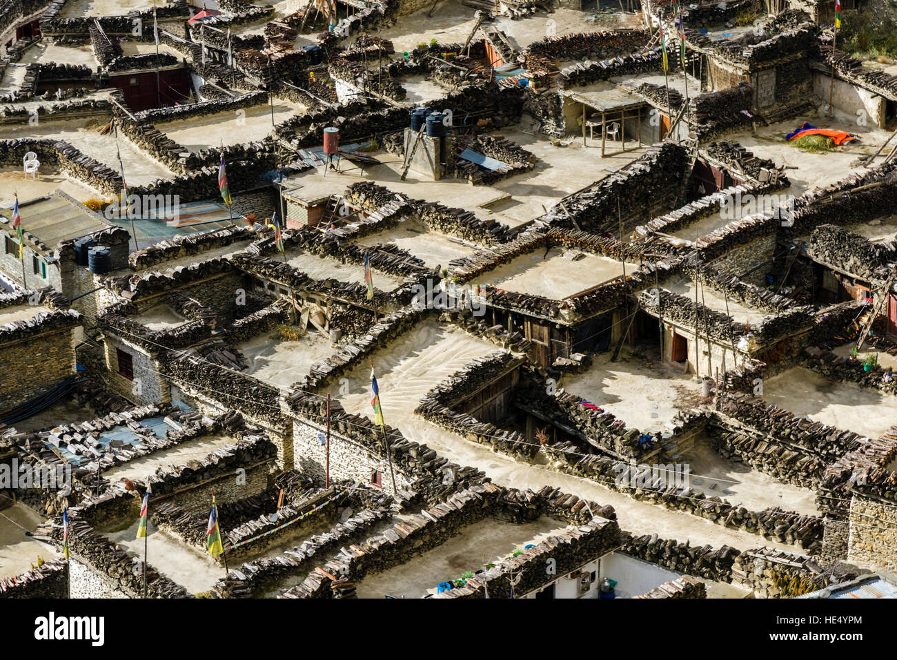 Aerial view on the houses of the the village Stock Photo - Alamy
