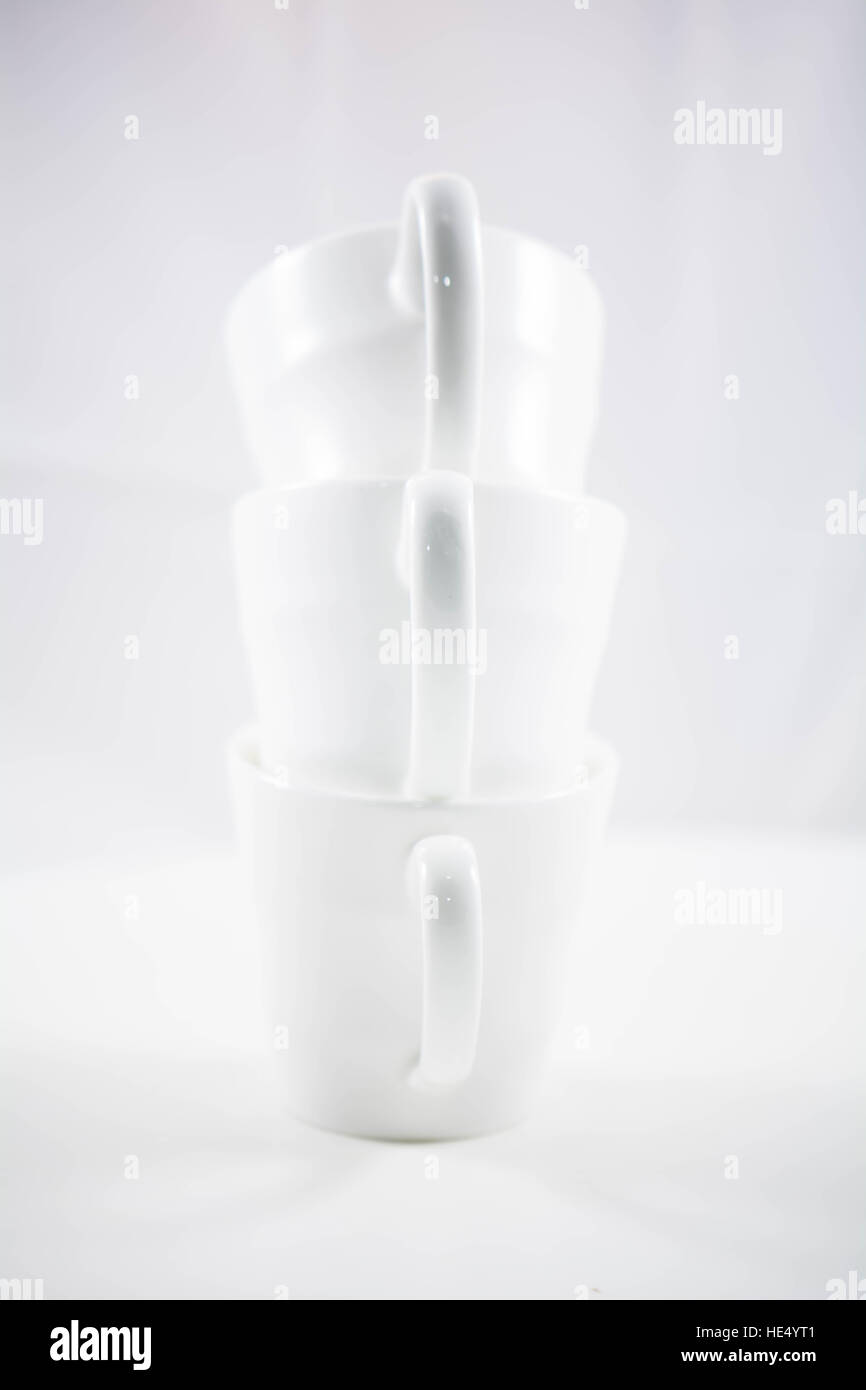 Clean white coffee cups hi-res stock photography and images - Alamy