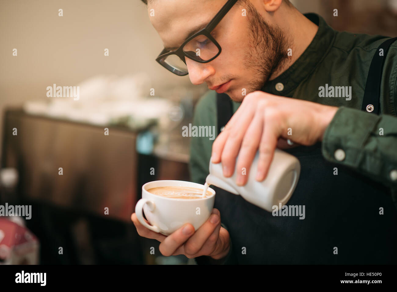 Adding cream hi-res stock photography and images - Alamy