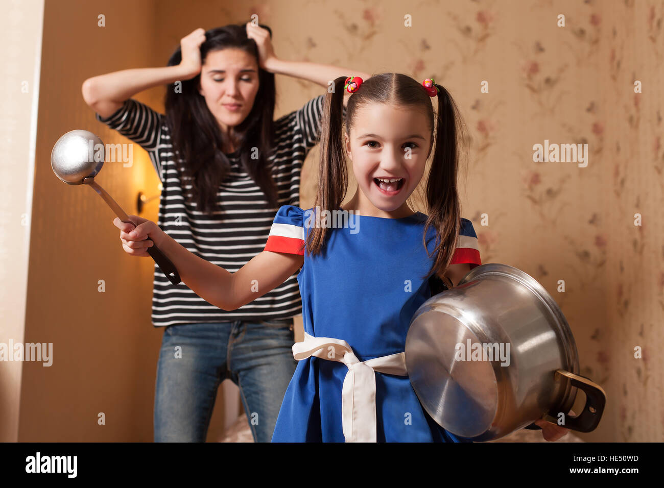 Smiling girl fool around Stock Photo - Alamy