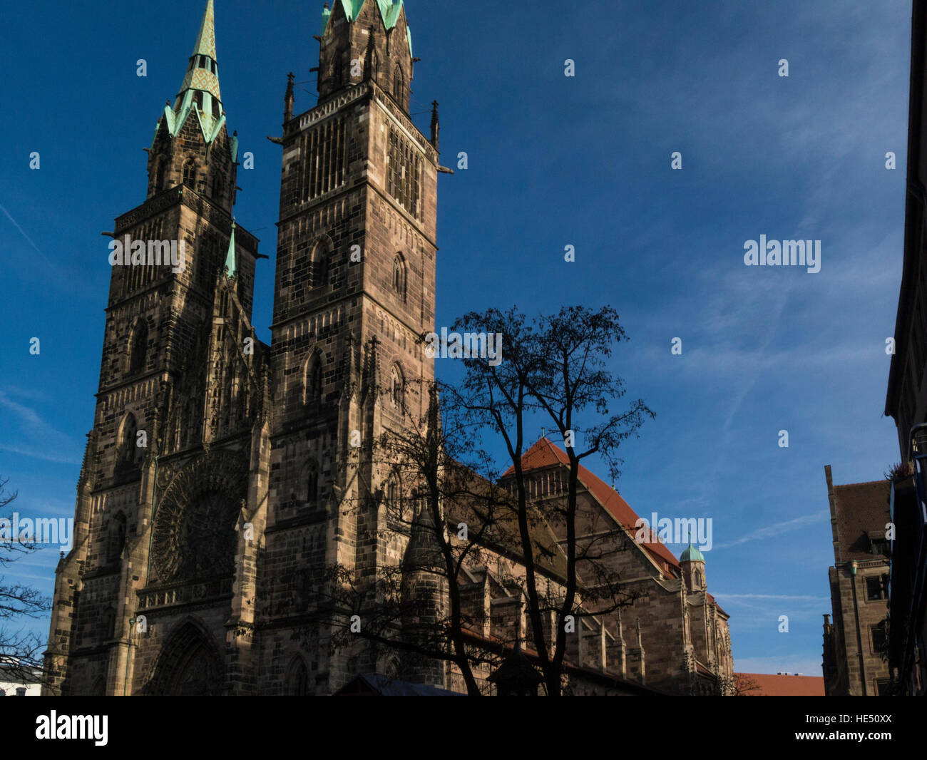 Twin steeples hi-res stock photography and images - Alamy