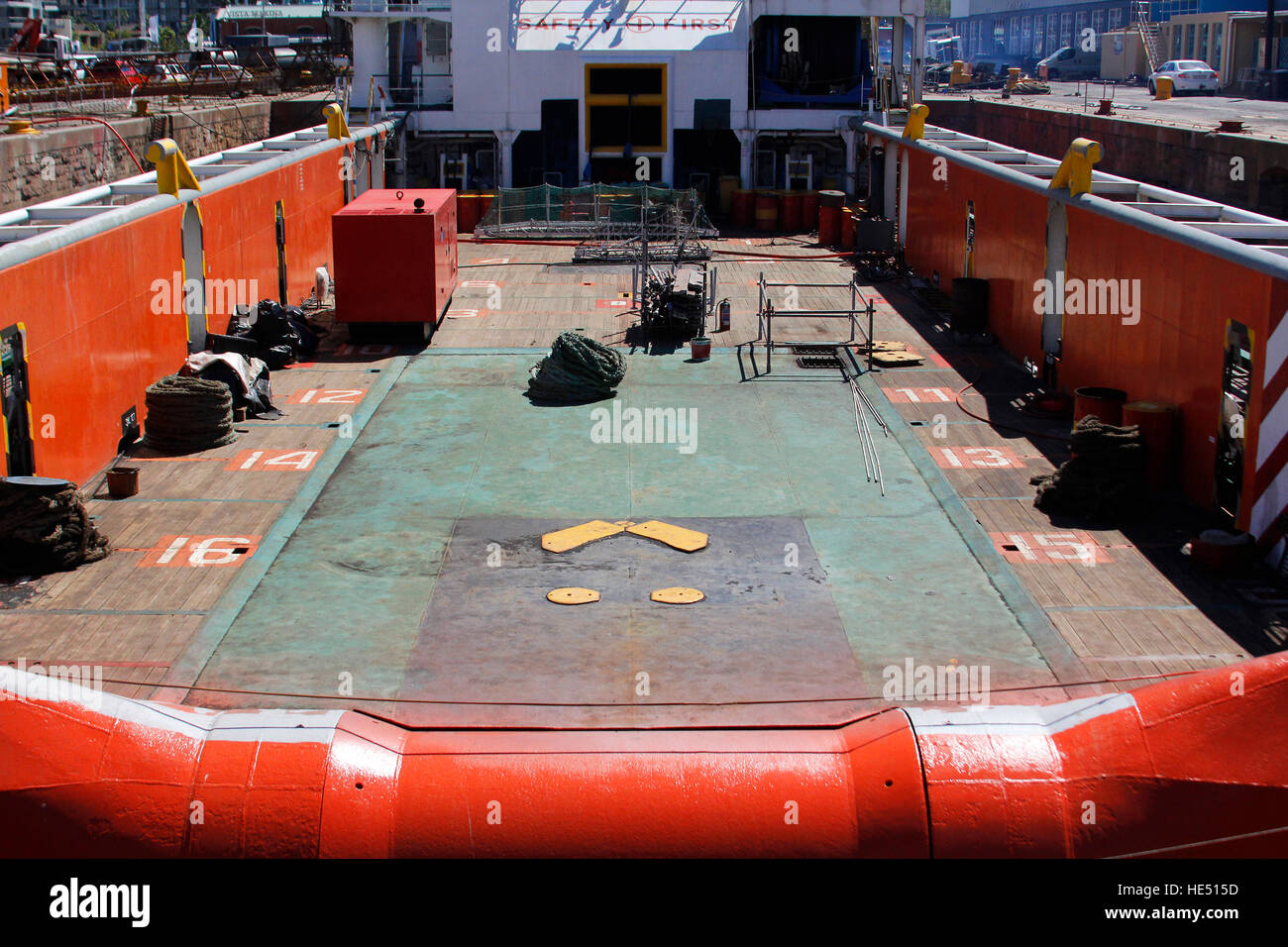A huge ocean-going rescue tug in Robinson Dry Dock in Cape Town's ...
