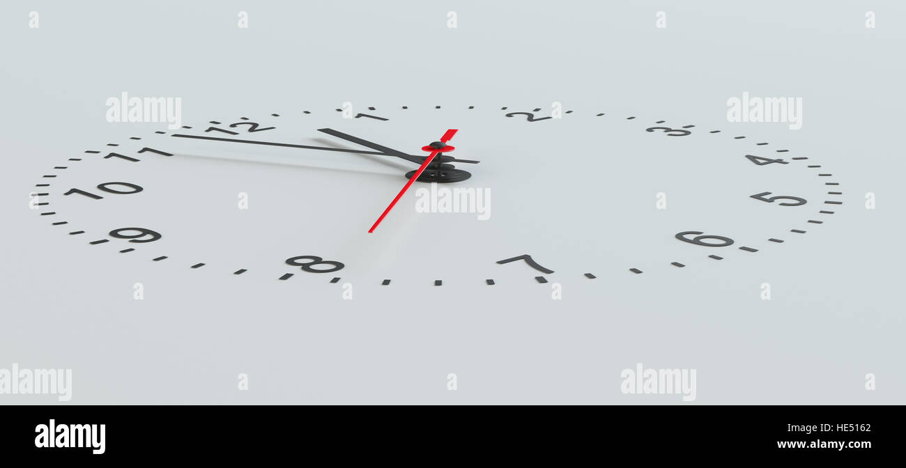Clock face perspective view Stock Photo - Alamy