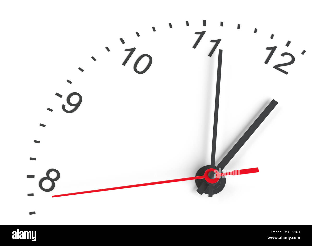 Close-up clock face. Isolated Stock Photo - Alamy