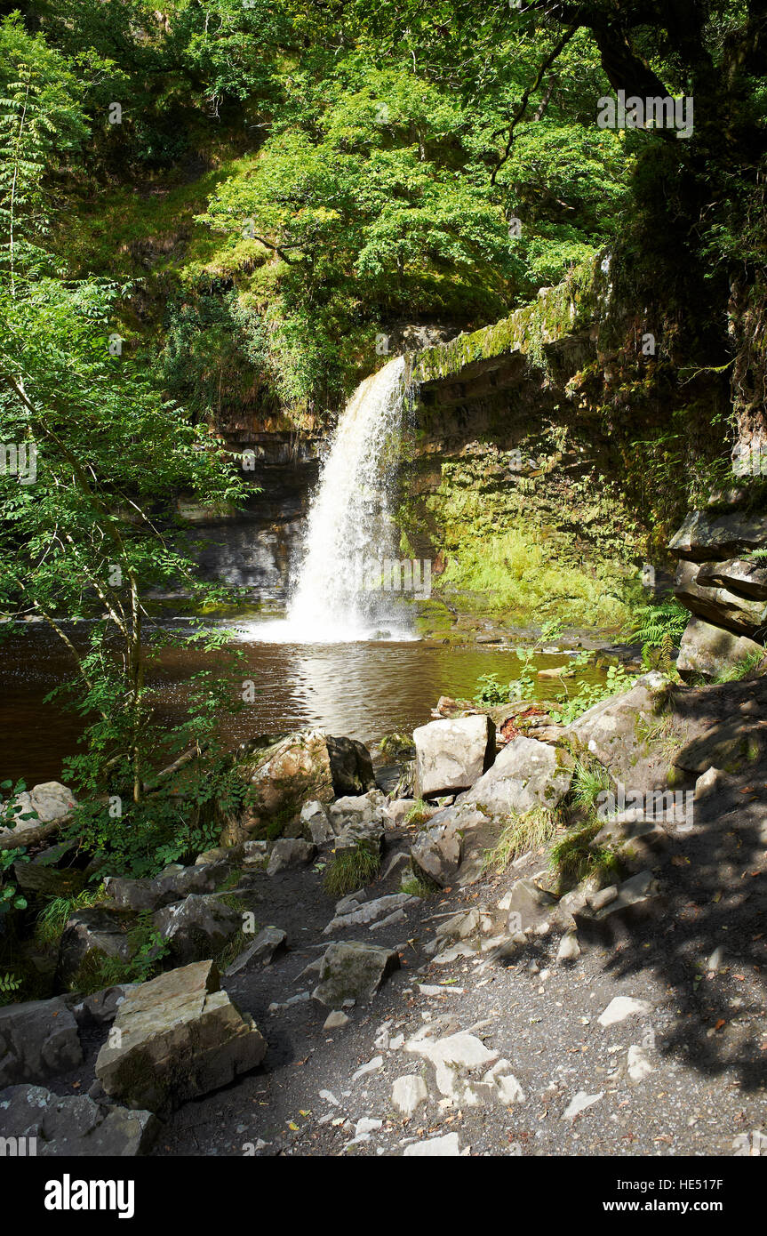 Sgwd Gwladys (Lady Waterfall) Pontneddfechan, Brecon Beacons, Wales, UK ...
