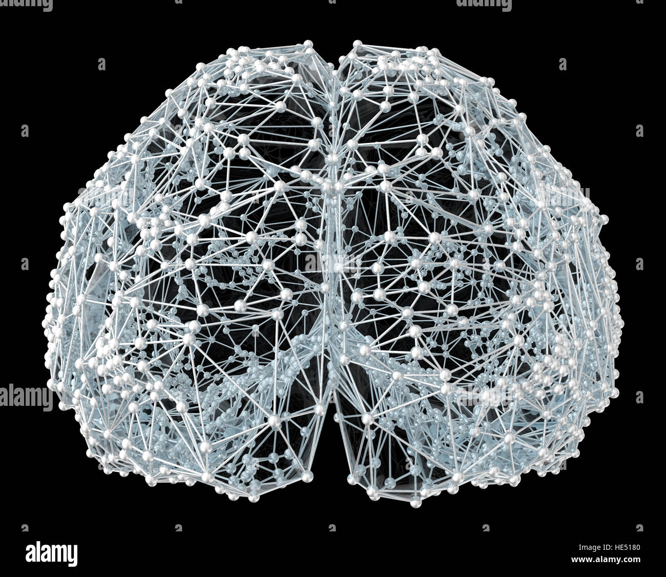 Abstract brain. Network connection background Stock Photo - Alamy