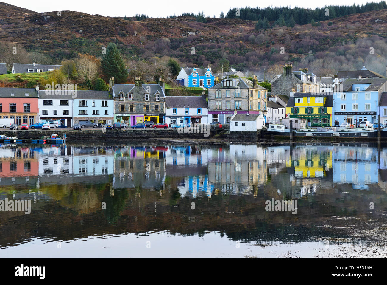 Fishing village of Tarbert on Loch Fyne in Argyll and Bute, Scotland ...