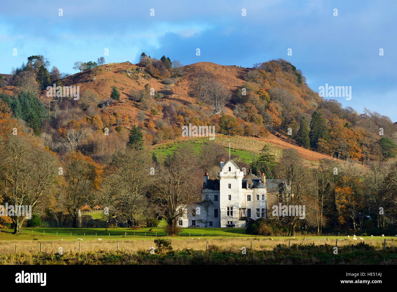 Castle Lachlan on the shore of Loch Fyne in Argyll and Bute, Scotland ...