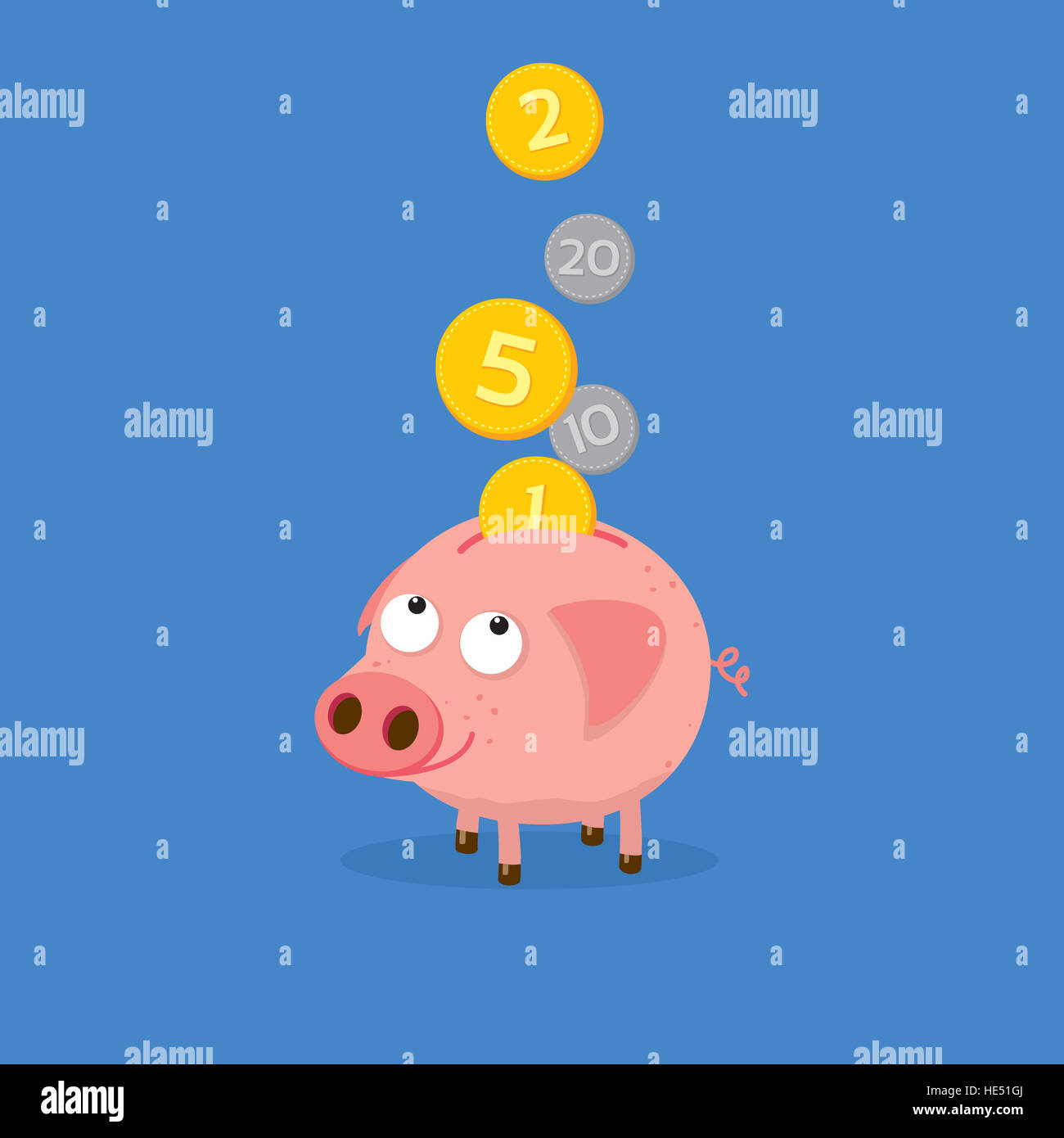 Cartoon coins hi-res stock photography and images - Alamy