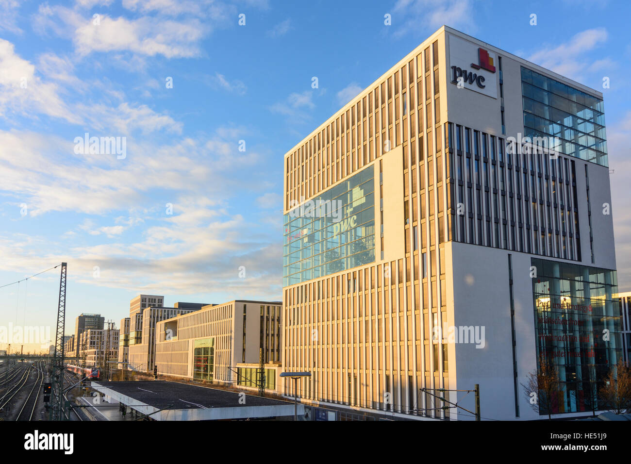 München, Munich: PricewaterhouseCoopers (PwC) office building ...
