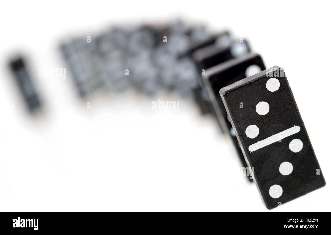 Dominos falling over Cut Out Stock Images & Pictures - Alamy