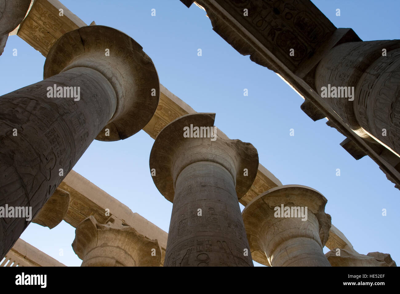Columns of the hypostyle hall luxor hi-res stock photography and images ...