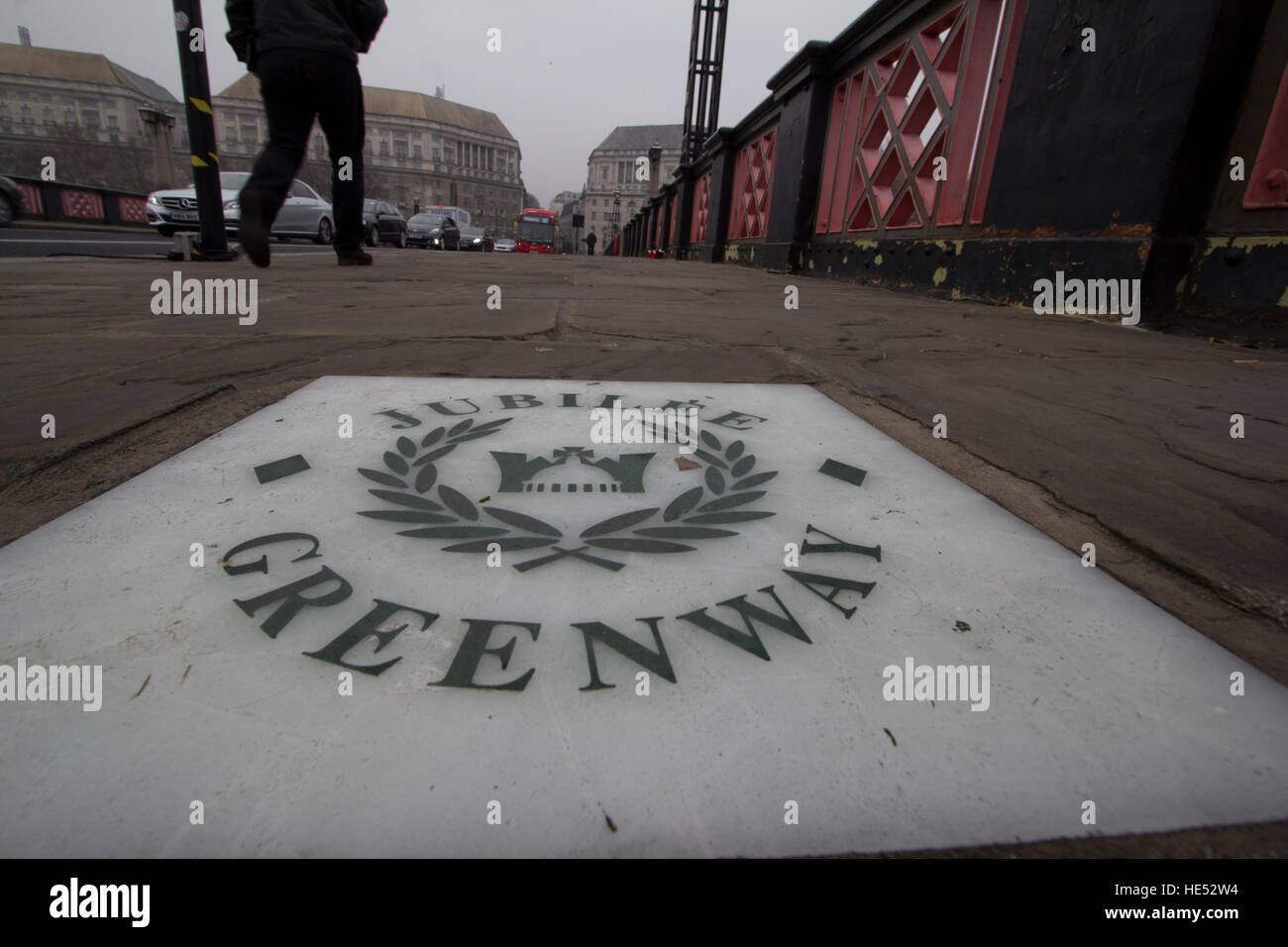 Jubilee greenway sign lambeth bridge hi-res stock photography and ...