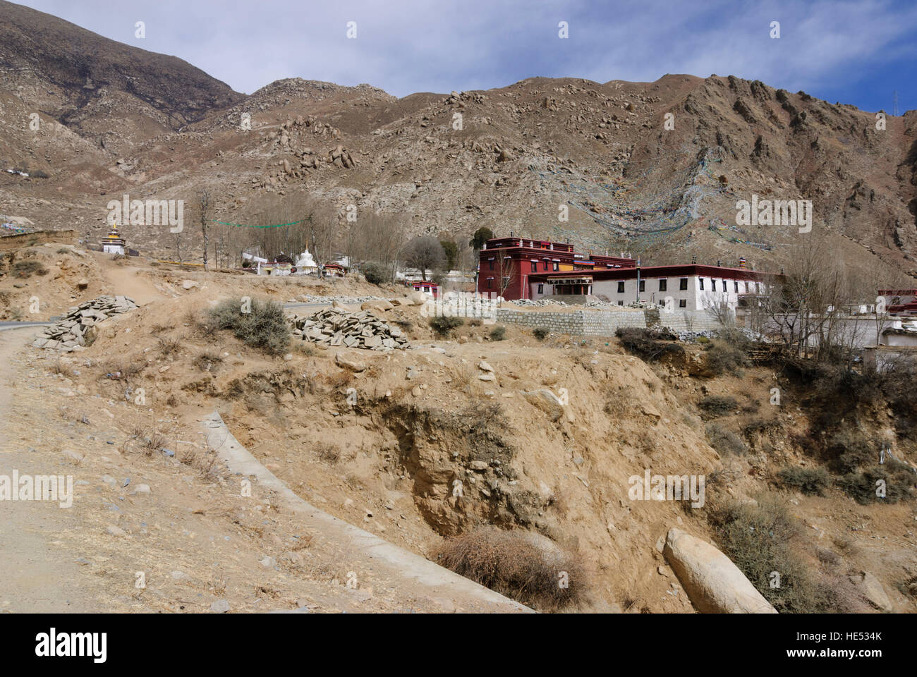 Nechung monastery former seat of the tibetan state oracle hi-res stock ...
